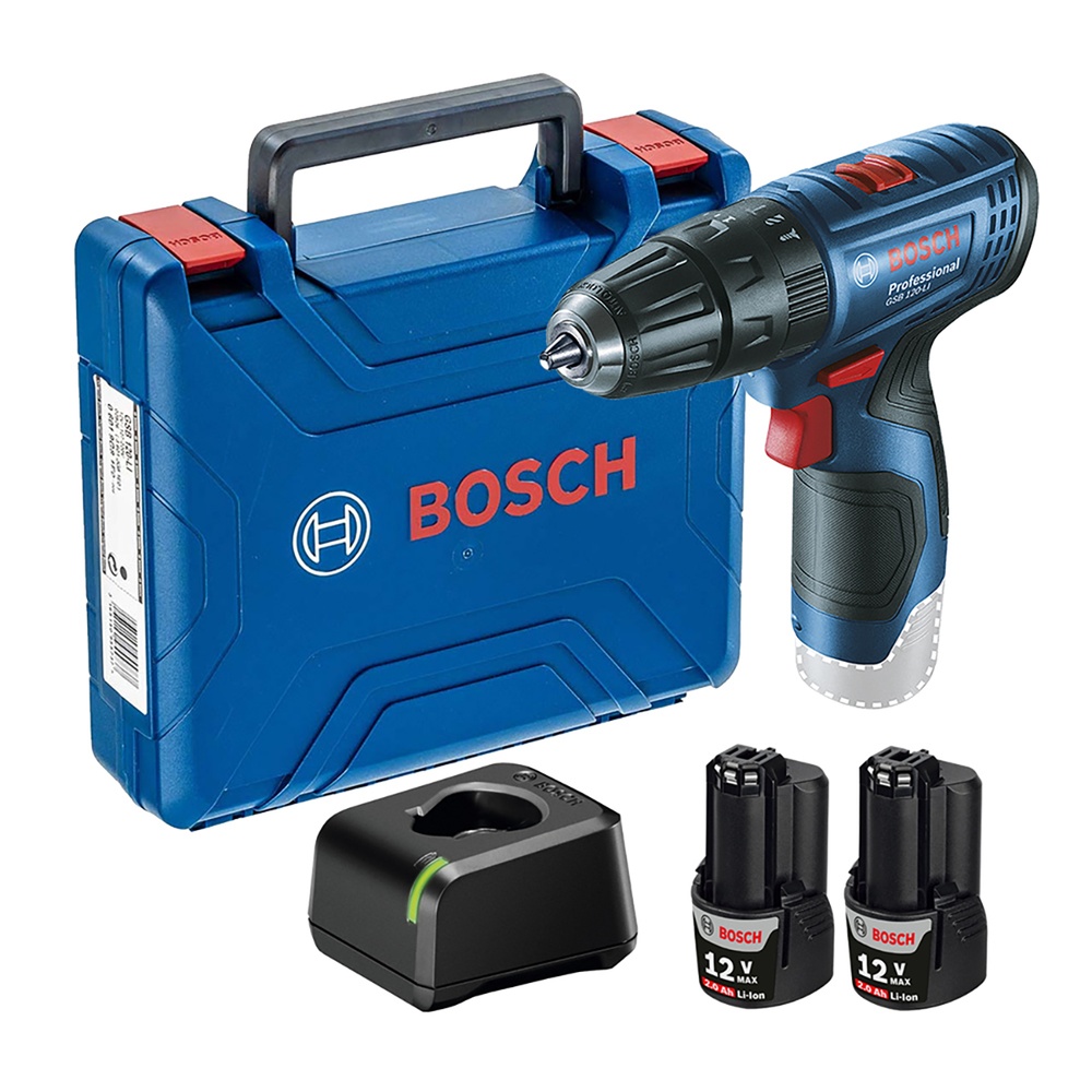 Taladro Atornillador Bosch Inalámbrico Percutor 12V GSB 120- – ESPOL